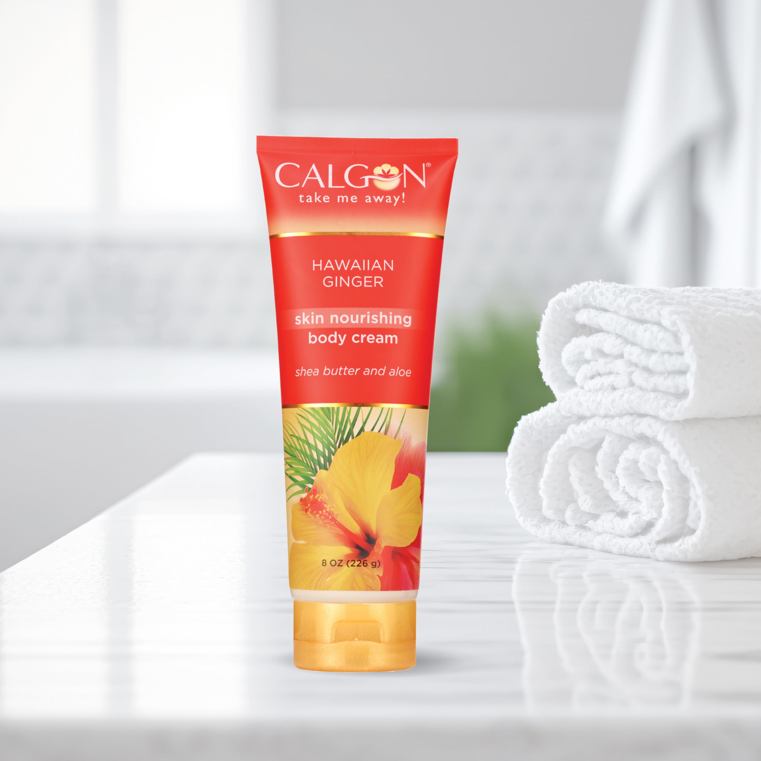 Calgon Skin Nourishing Body Cream, Hawaiian Ginger Skin, 8 oz