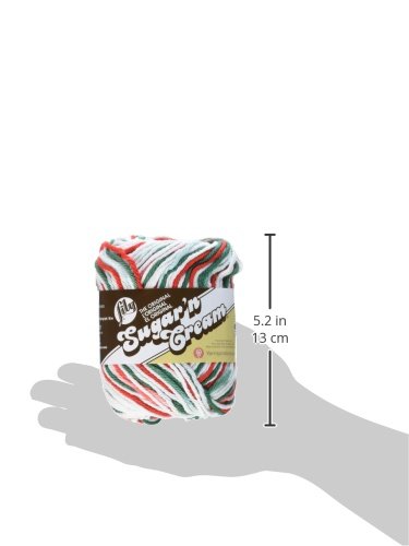 Lily Sugar 'N Cream The Original Ombre Yarn, 2oz, Gauge 4 Medium, 100% Cotton, Mistletoe - Machine Wash & Dry