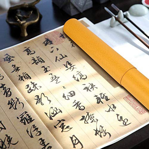 EXCEART Documents Storage Tubes Document Poster Tube Paper Storage Tube for Blueprints Prints Posters Targets Artworks and Drawings Yellow Drafting Tube