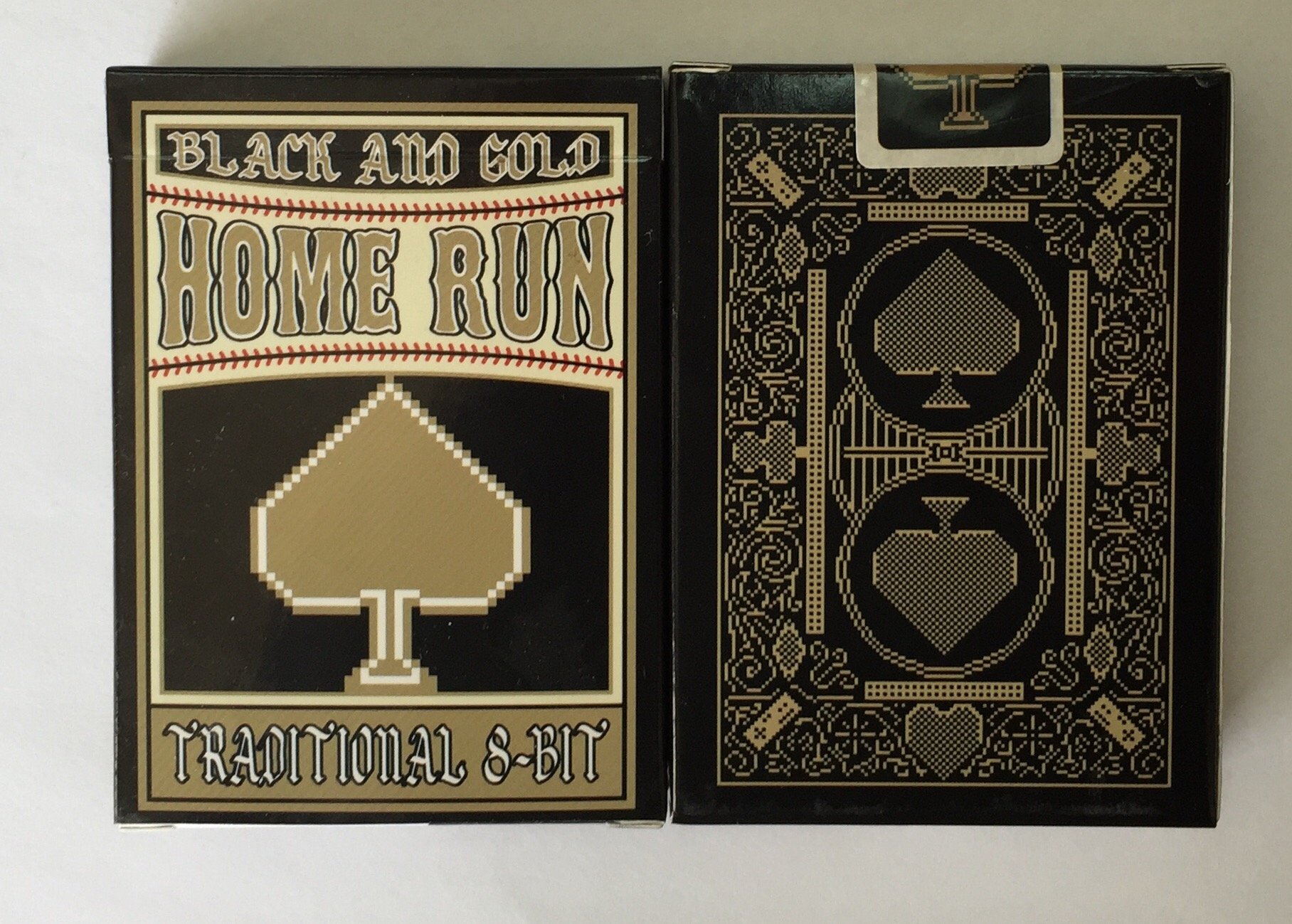 Home Run Games 8-Bit Black & Gold Playing Cards