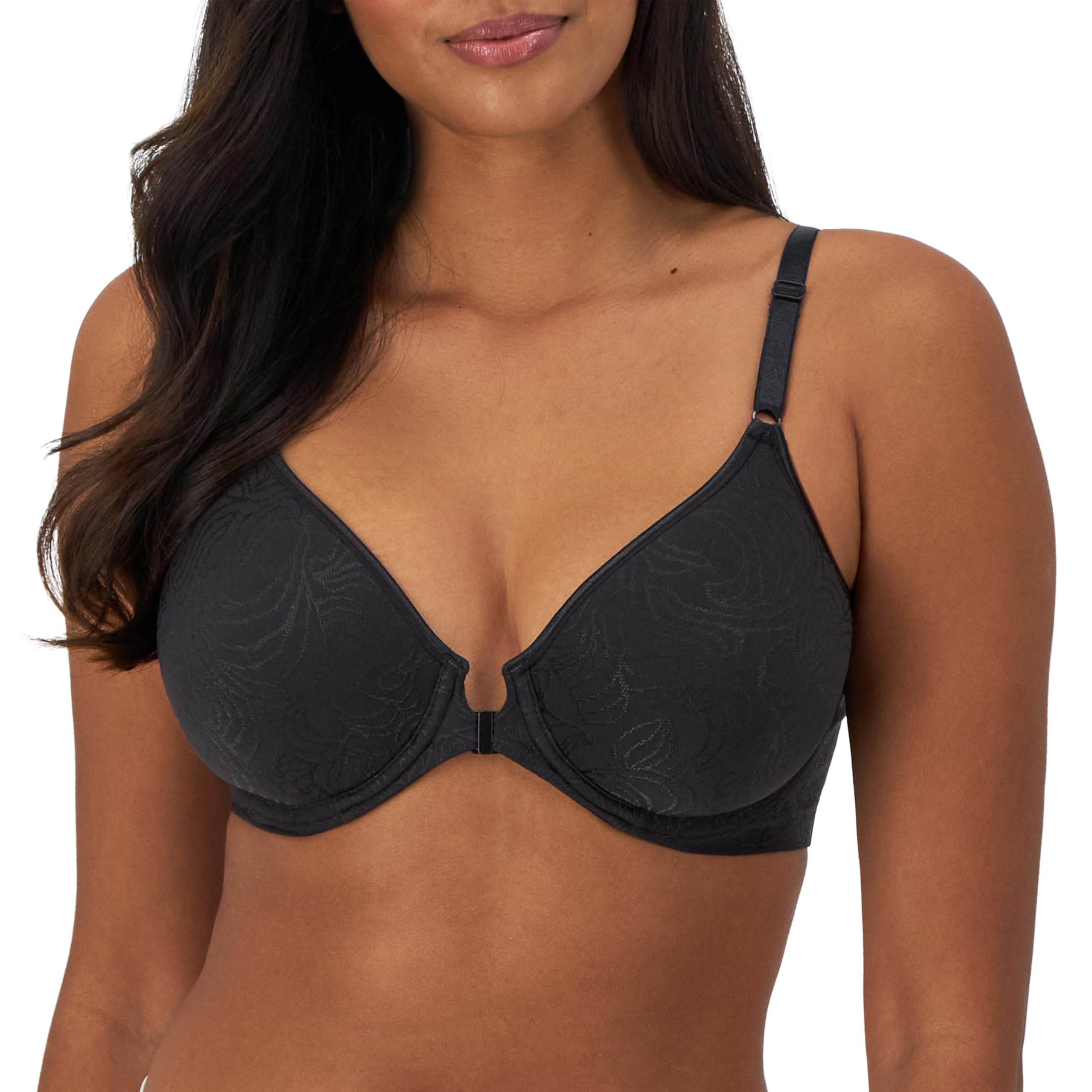 Bali Women's Comfort Revolution Front-Close Shaping Underwire Bra, Black,42B
