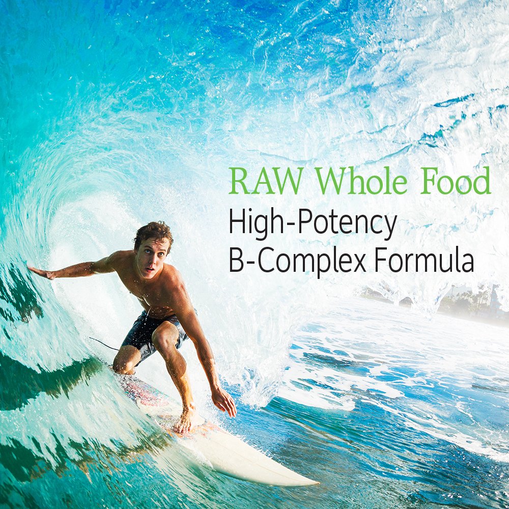 Garden of Life Raw B Complex - Vitamin Code - 60 Vegan Capsules, High Potency Vitamins for Energy & Metabolism with B2 Riboflavin, B1, B3, B6, Folate, B12 as Methylcobalamin & Biotin Plus Probiotics
