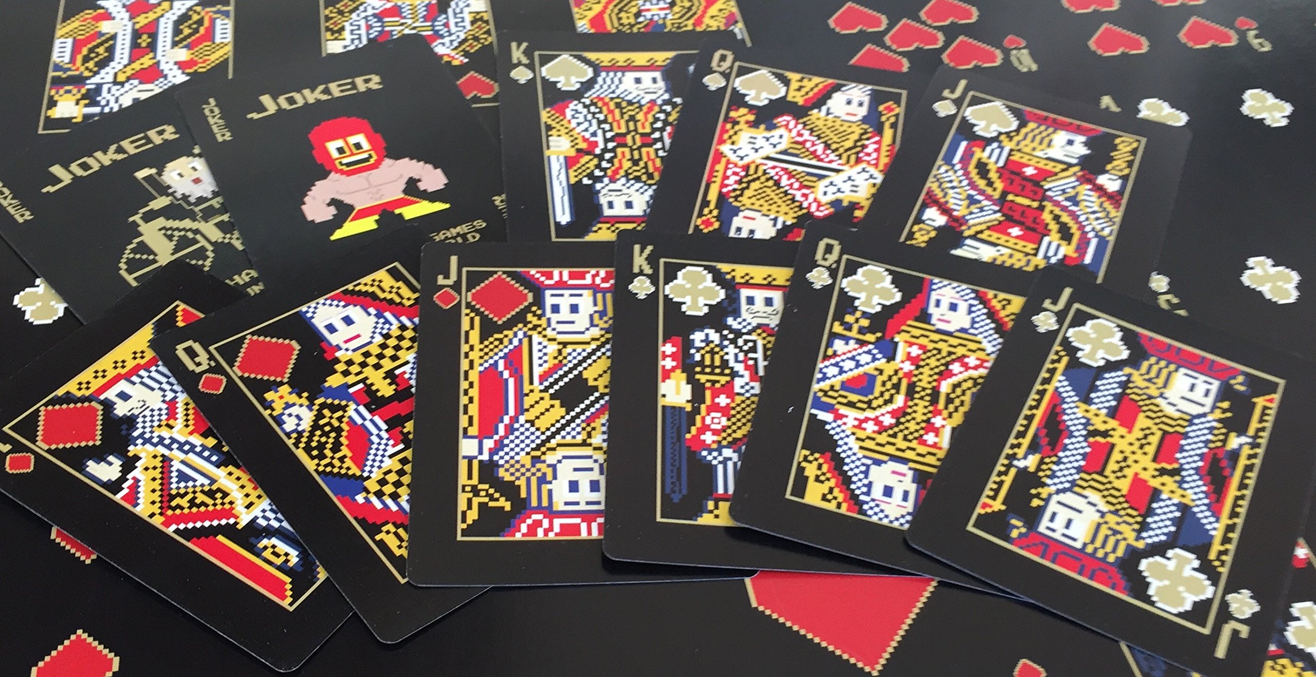 Home Run Games 8-Bit Black & Gold Playing Cards
