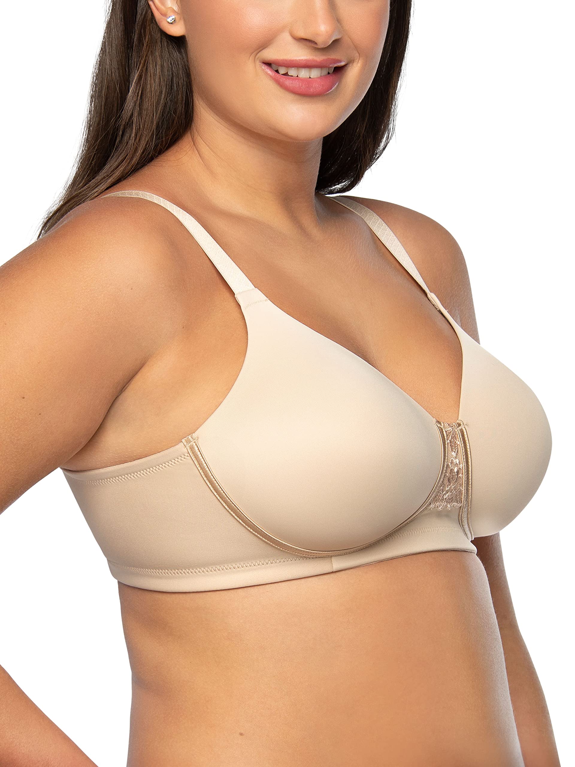 Vanity Fair womens Full Figure Beauty Back Smoothing Bra, Wirefree - Beige, 40D US