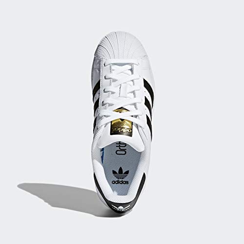 adidas Originals unisex child Superstar Sneaker, White/Core Black/Core White, 7 Big Kid US