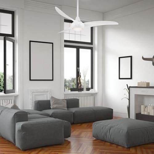 Minka-Aire F844-WH, Light Wave, 52" Ceiling Fan, White