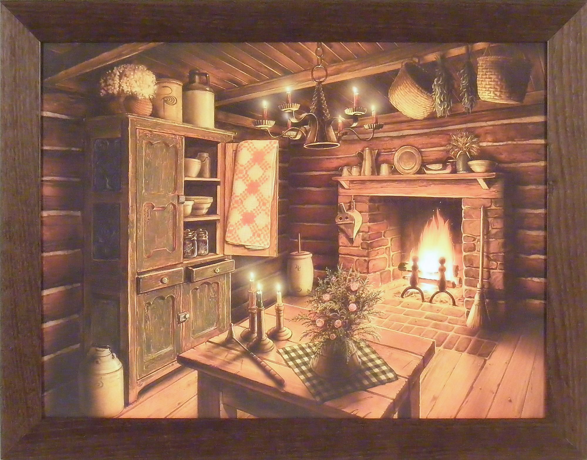 Evening Glow by Doug Knutson 22x28 Country Kitchen Rustic Art Print Wall Décor Framed Picture