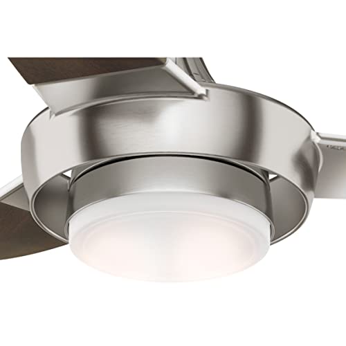 Casablanca Fan Company 59167 Casablanca Perseus Indoor/Outdoor Ceiling Fan with LED Light and Wall Control, Large, Brushed Nickel finish