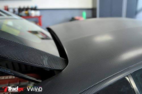 VViViD Black True R Carbon Fiber Vinyl Wrap Roll with Air Release Technology (1 Foot by 5 Foot)