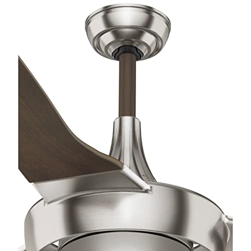 Casablanca Fan Company 59167 Casablanca Perseus Indoor/Outdoor Ceiling Fan with LED Light and Wall Control, Large, Brushed Nickel finish