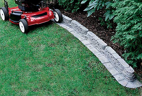 Emsco Group 2032HD Bedrocks Trim-Free Gray, 20 Feet β Natural Stacked Slate Design Garden Lawn Edging