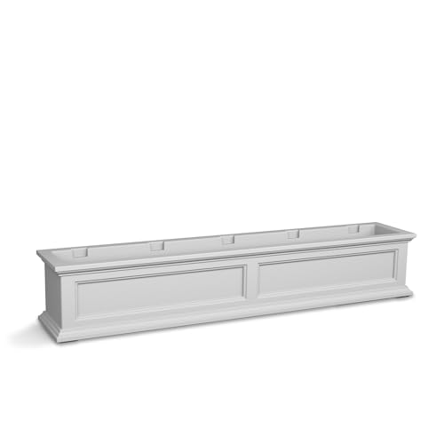 Mayne Fairfield 5-Foot Window Box – Self-Watering, Weather-Resistant Planter for Flowers – Durable Design for Outdoor Use, Perfect for Windows, Railings, or Fences