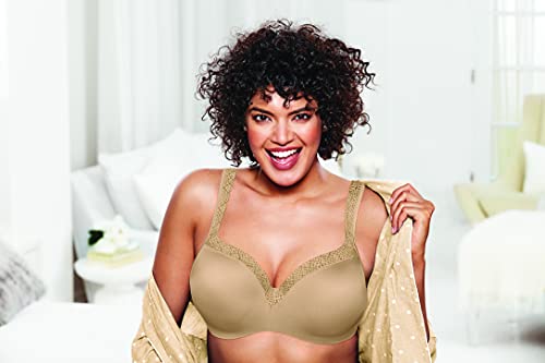 PLAYTEX Womens Secrets Full-coverage Underwire Bra, Balconette T-shirt For Full Figures Bra, Nude, 42C US