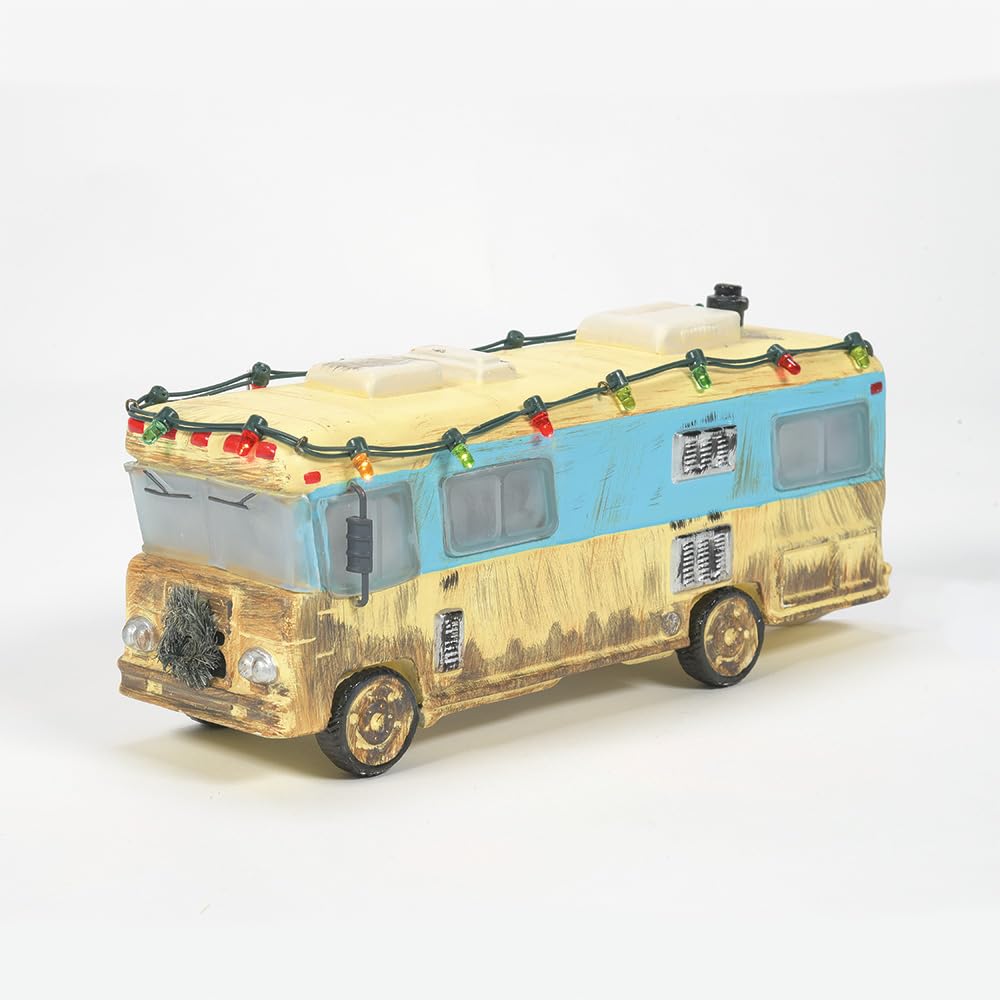 Department 56 Snow Village National Lampoon's Christmas Vacation Cousin Eddie's RV Lit Figurine, 7.87 Inch, Multicolor