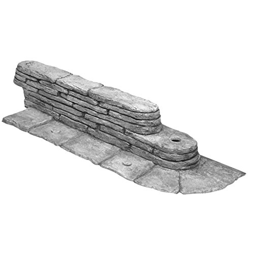 Emsco Group 2032HD Bedrocks Trim-Free Gray, 20 Feet â Natural Stacked Slate Design Garden Lawn Edging