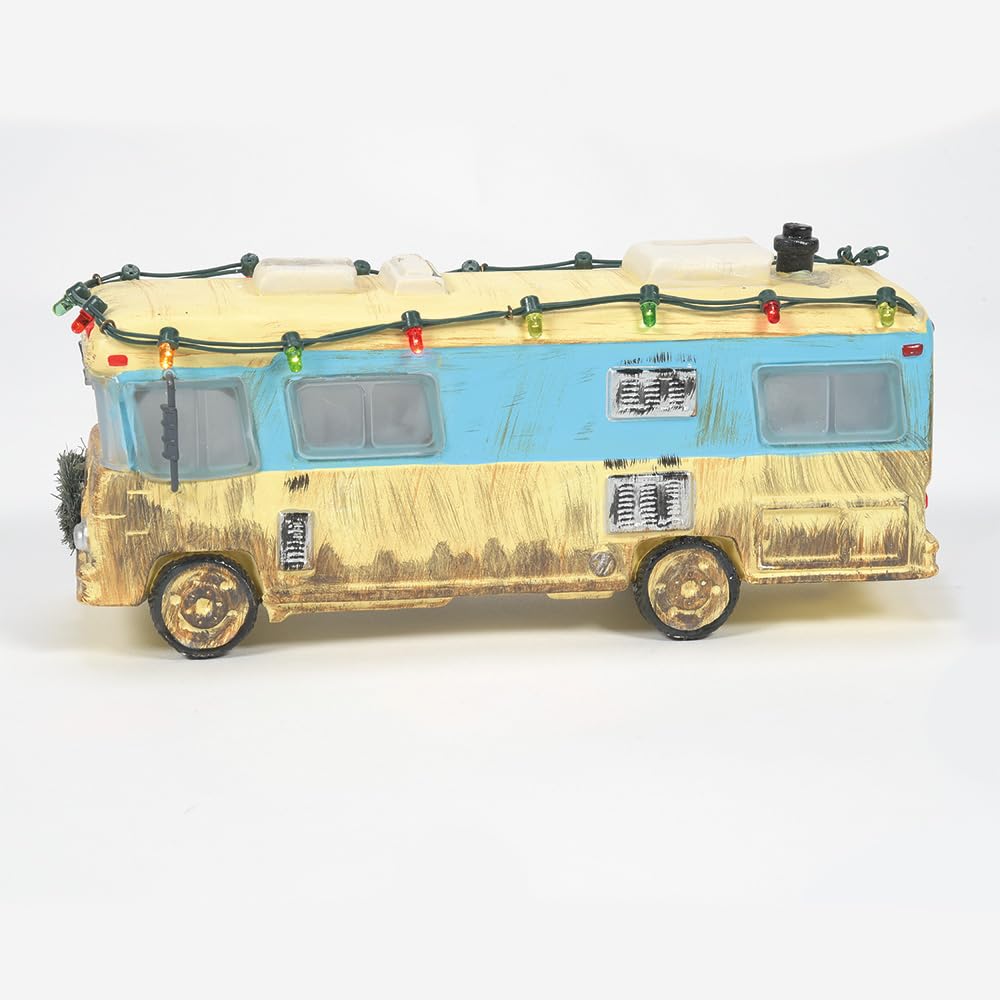 Department 56 Snow Village National Lampoon's Christmas Vacation Cousin Eddie's RV Lit Figurine, 7.87 Inch, Multicolor