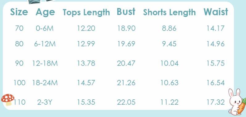 Yealise 2PCS Easter Children's Top and Shorts Set, Rabbit Print Short Sleeve T-Shirt Top+Shorts Set