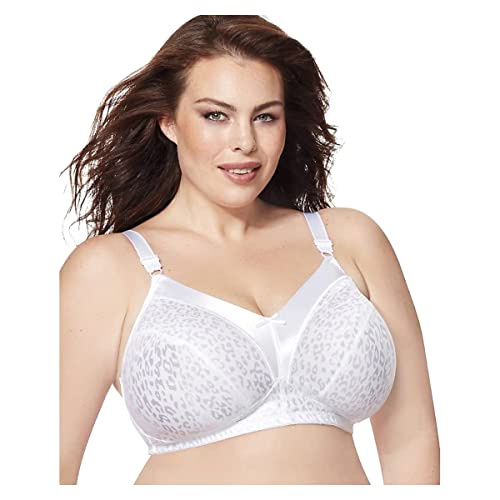 JUST MY SIZE womens Satin Stretch Wirefree Mj1960 Bras, White, 48C US