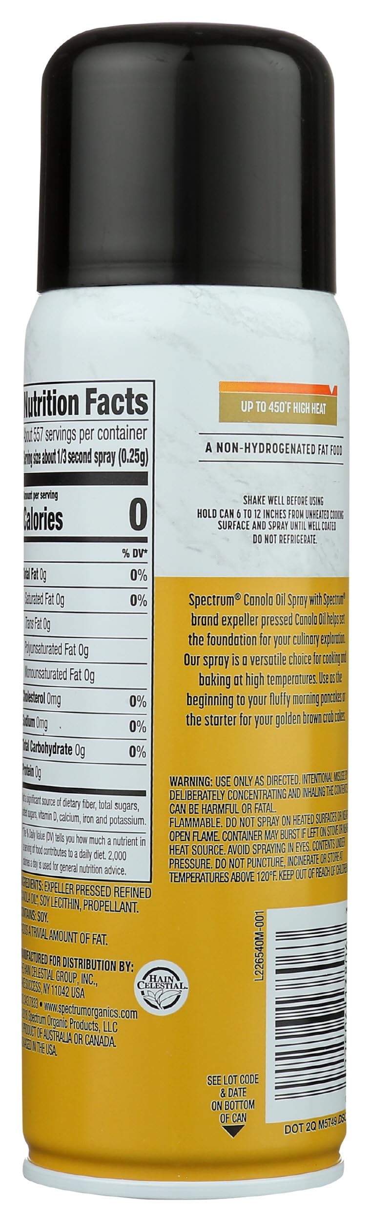 Spectrum Naturals Canola Spray Oil, 6 Ounce