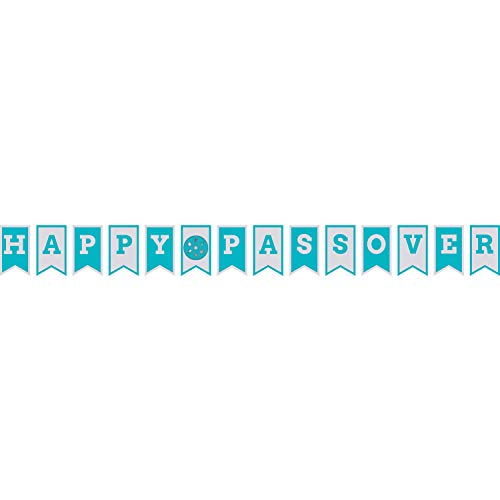 Happy Passover Banner - 5 Ft - Holiday Decoration with Seder Plate