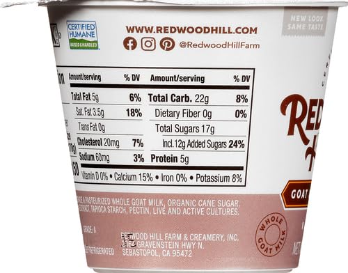 Redwood Hill Goat Milk Yogurt, Vanilla, 6 oz