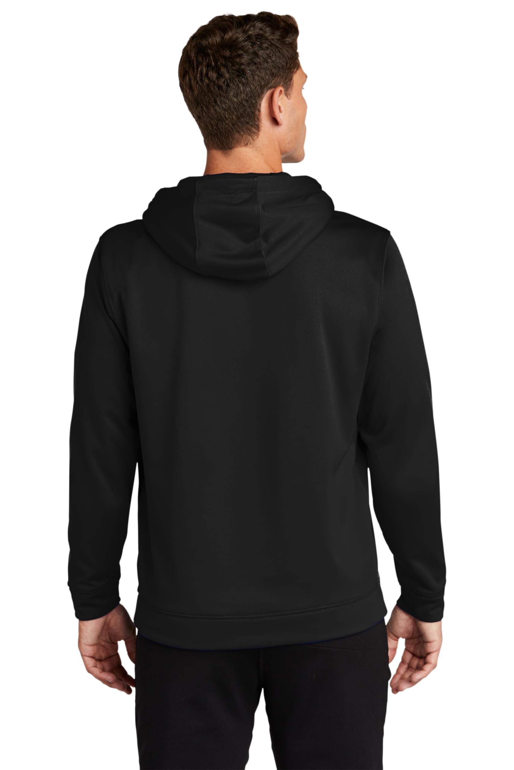 SPORT-TEK Sport-Wick Fleece Hooded Pullover F244, Black, X-Large