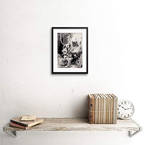 9x7 '' BOOK DEEP SEA DIVER FISH DIVING SUIT RAY FIS FRAMED ART PRINT F97X657