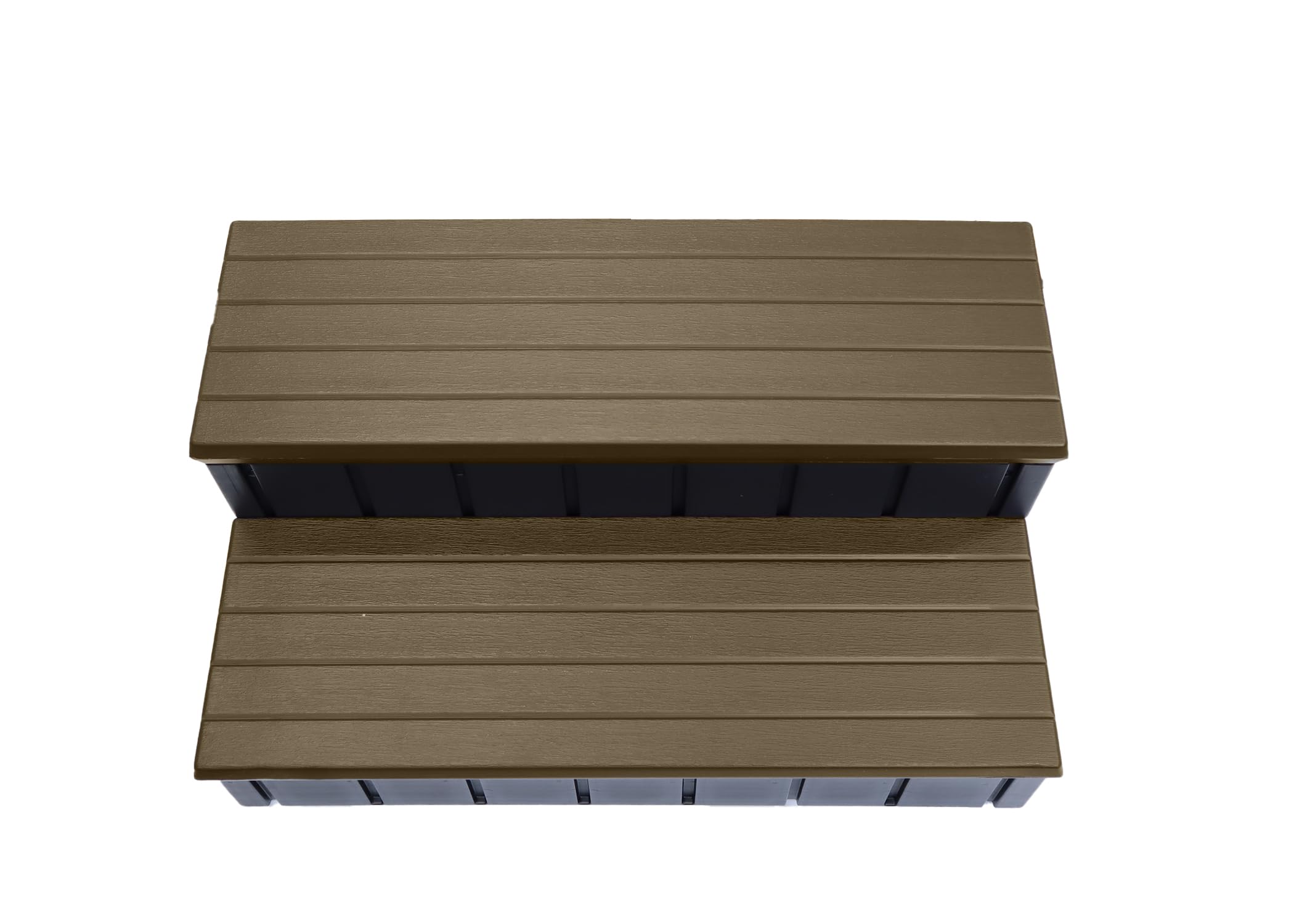 Confer Plastics Two Tier 36" Wide Deluxe Hot Tub Step. Non-Skid Spa Steps, Easy Installation, Sturdy, Long Lasting Upgrade to Your Space. Proudly Made in USA. - Portabello