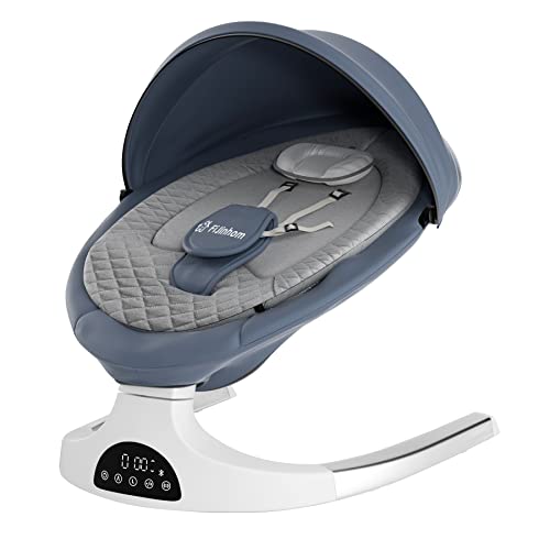 Fijinhom Baby Swing for Infant Newborn Bluetooth 5 Motions Lightweight Electronic Bouncer Portable with Remote Control