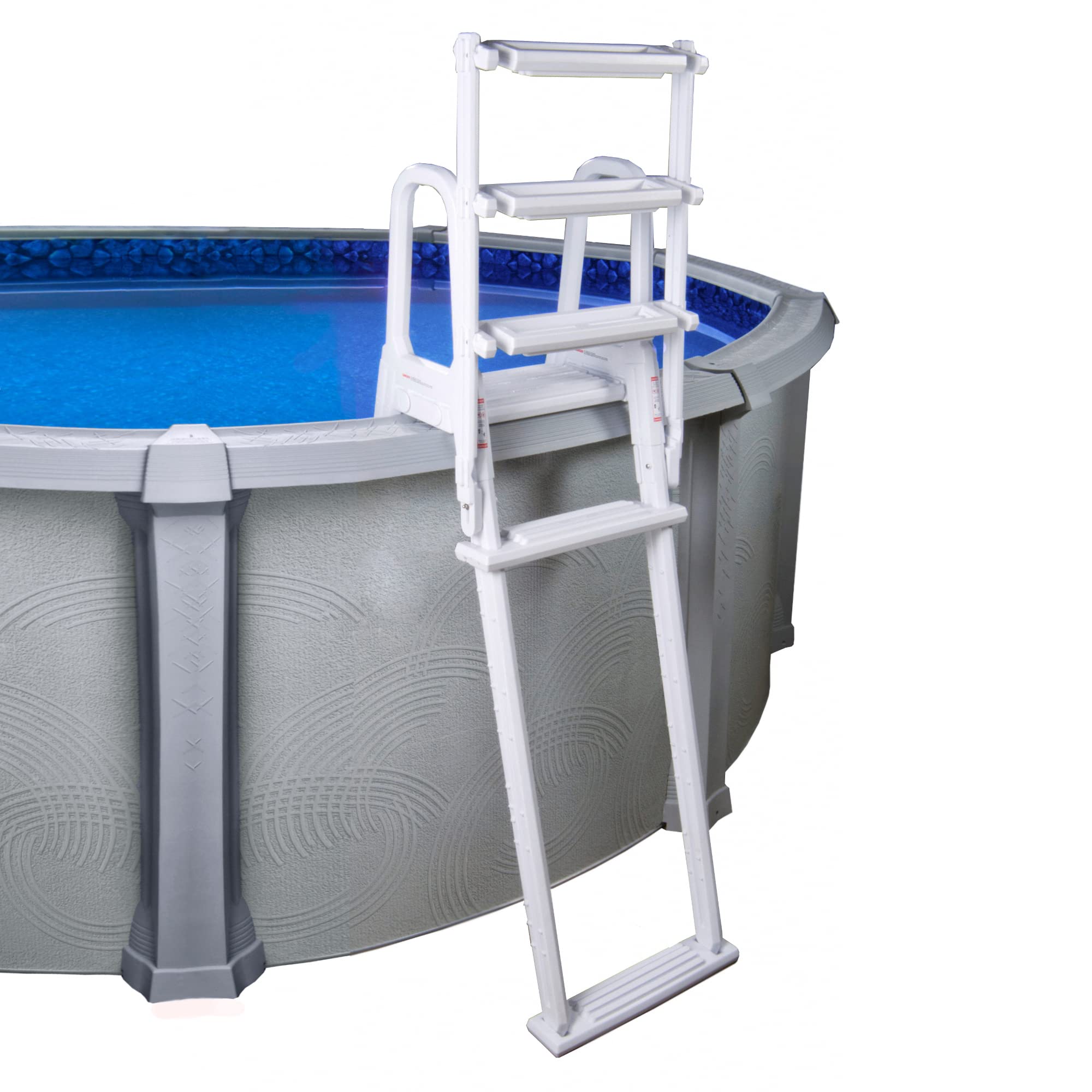 Blue Wave NE1222 A-Frame Flip Up Ladder for Above Ground Pools, White