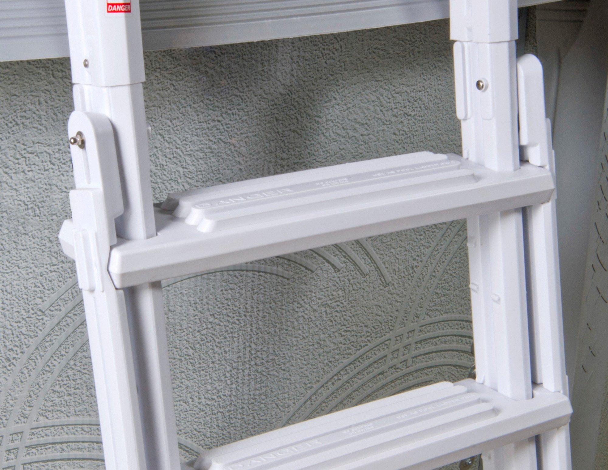 Blue Wave NE1222 A-Frame Flip Up Ladder for Above Ground Pools, White