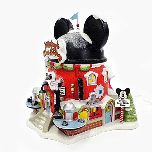 Department 56 North Pole Village Mickey's Ear Factory Miniature Lit Building 6.69 Inch