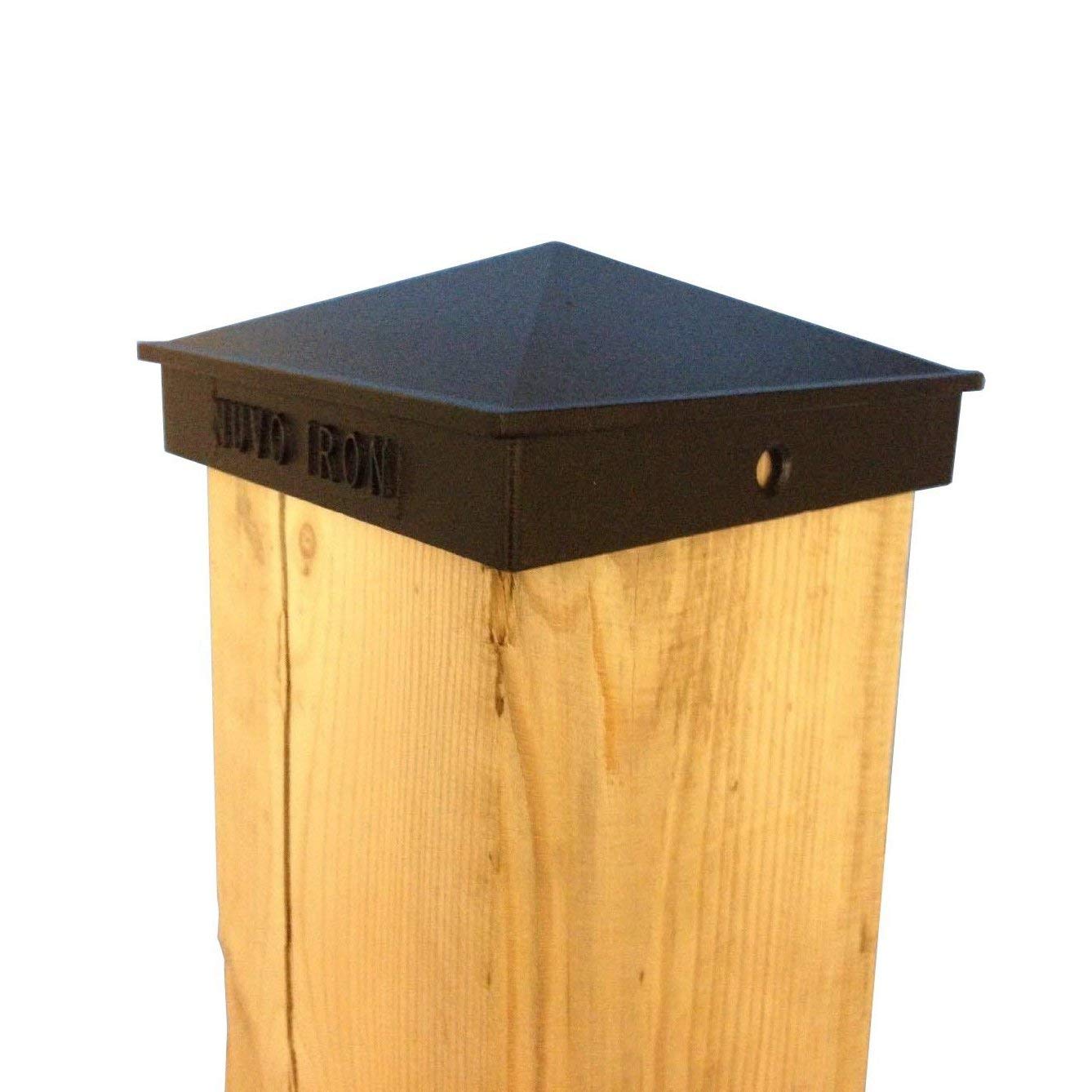 Nuvo Iron PCP02 3 1/2" Pyramid Post Cap, 3-1/2 x 3-1/2 inch, Black