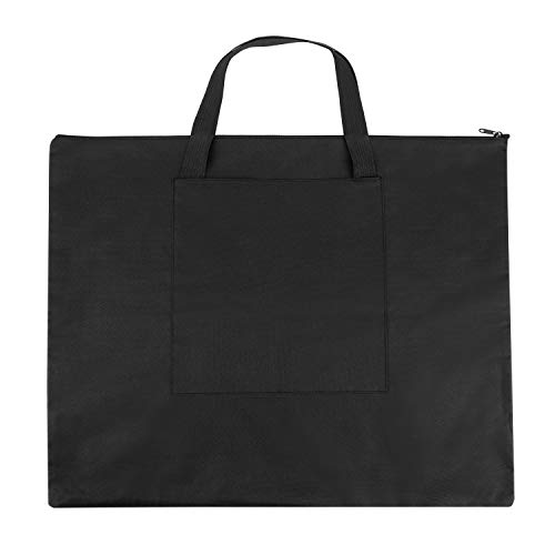 Light Weight Art Portfolio Tote Bag 20 x 26 Inches Waterproof Artist Carrying Case Poster Board Storage Bag Sketching Painting Drawing Art Supplies Holder for Student Art Work Portfolio - Black