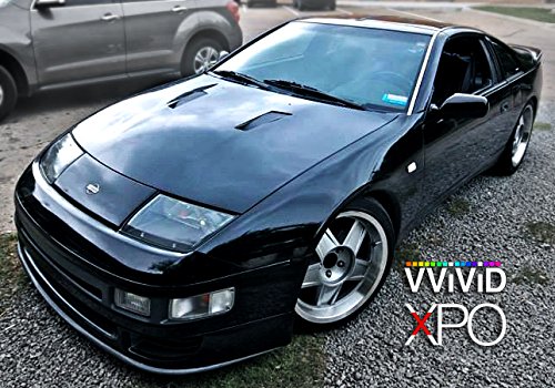 VViViD Black High Gloss Realistic Paint-Like Microfinish Vinyl Wrap Roll XPO Air Release Technology (1ft x 5ft)