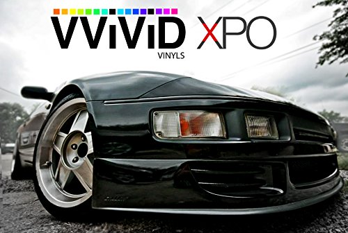 VViViD Black High Gloss Realistic Paint-Like Microfinish Vinyl Wrap Roll XPO Air Release Technology (1ft x 5ft)