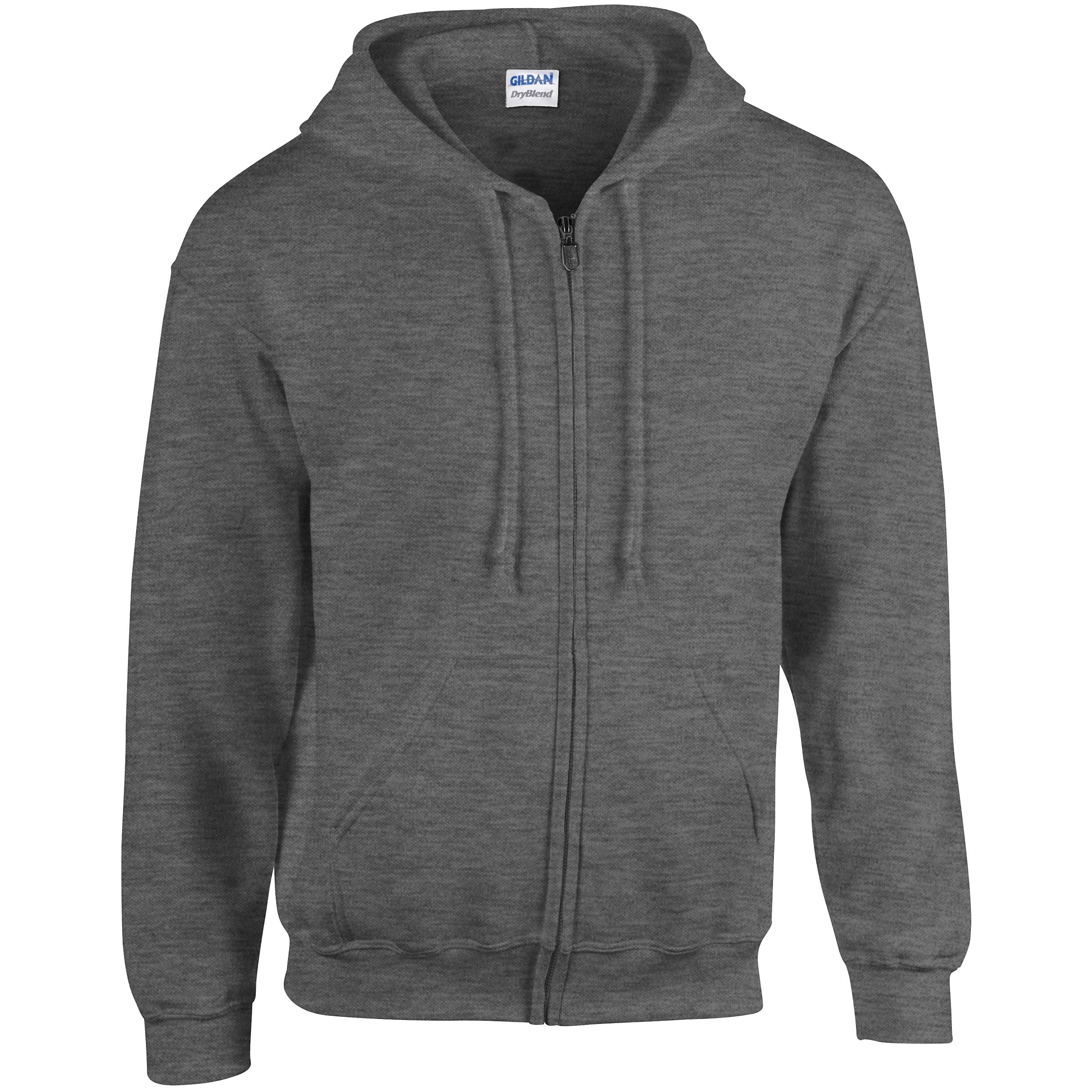 Gildan Heavy Blend Unisex Adult Full Zip Hooded Sweatshirt Top (XL) (Irish Green)