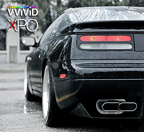 VViViD Black High Gloss Realistic Paint-Like Microfinish Vinyl Wrap Roll XPO Air Release Technology (1ft x 5ft)