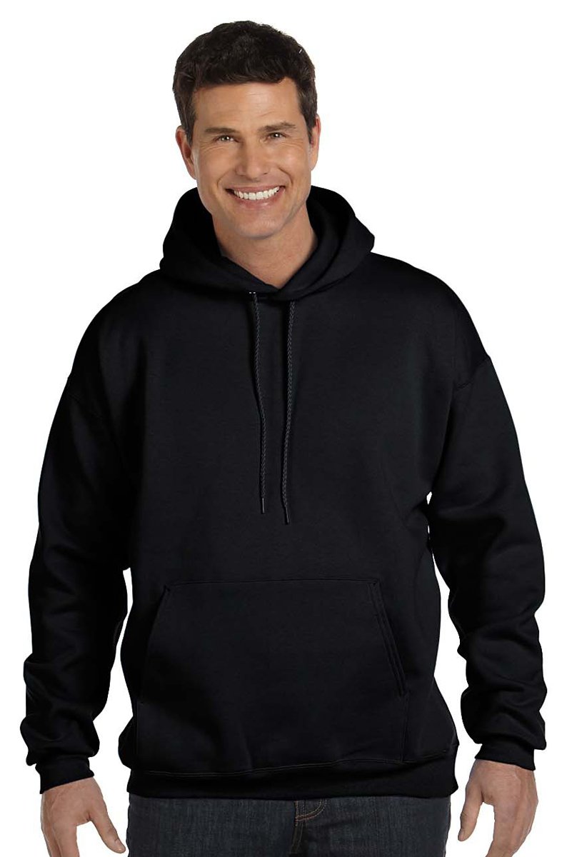 Hanes Men's Ultimate Cotton Heavyweight Pullover Hoodie Sweatshirt, Black, Medium