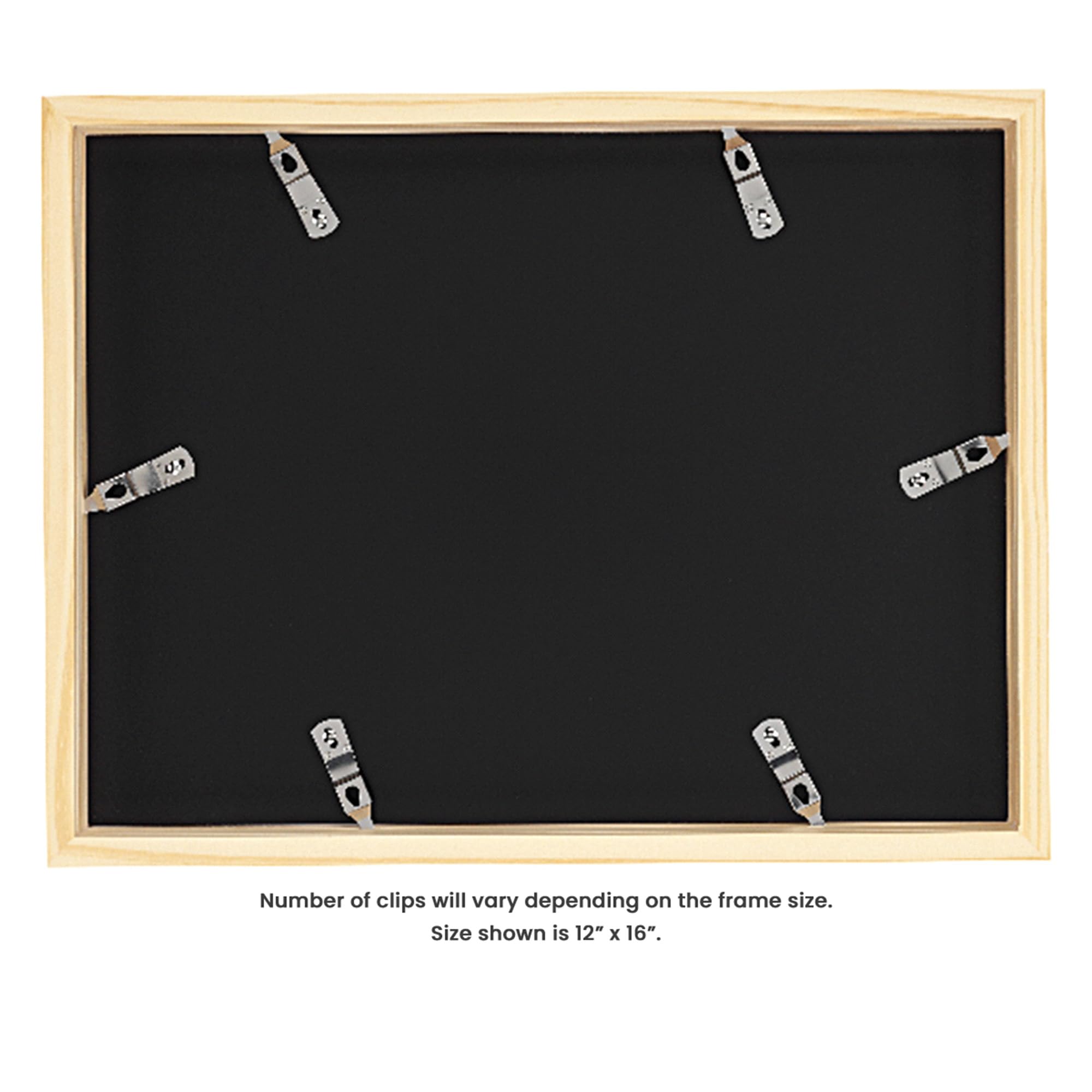 Ambiance Gallery Wood 1.5" Deep Picture Frames - 16x20" Black Wood Frame, Shatter-Resistant Acrylic Glazing & MDF Backing, Horizontal or Vertical Wall Wall Display