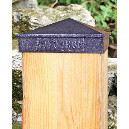 Nuvo Iron PCP02 3 1/2" Pyramid Post Cap, 3-1/2 x 3-1/2 inch, Black