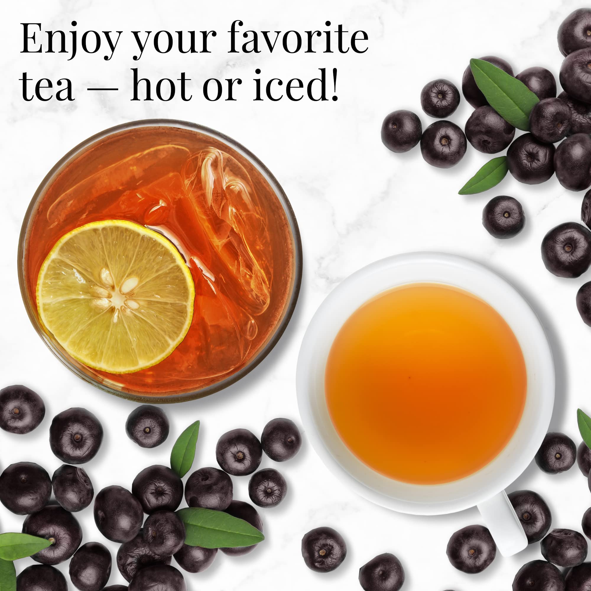 The Republic of Tea Acai Berry Green Tea - Caffeinated Superfruit - Natural Healthy Herbal Tea - Antioxidant, Gluten-Free - 50 Tea Bags