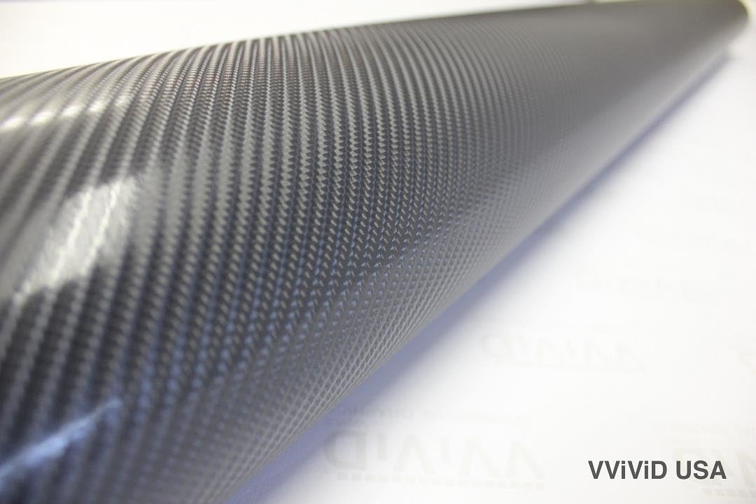 VViViD® Meteorite Dark Grey True R Carbon Fiber Vinyl Wrap Roll with Air Release Technology (1ft x 5ft)