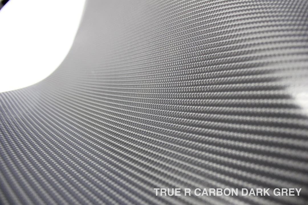 VViViD® Meteorite Dark Grey True R Carbon Fiber Vinyl Wrap Roll with Air Release Technology (1ft x 5ft)