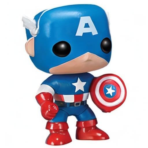 Funko Marvel Captain America Pop Vinyl Figure,Multi,3.75 inches