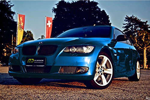 VViViD Blue Mirror Chrome Cast Vinyl Wrap Self-Adhesive Film Decal Air-Release Bubble and Air-Free 3MIL-VViViD8 (1ft x 5ft)