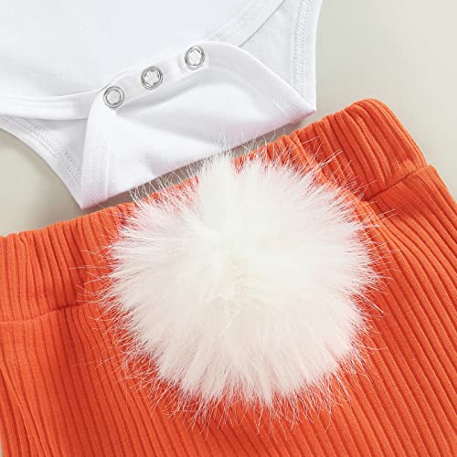 FIOMVA 3Pcs Easter Outfit Baby Girl Short Sleeve Hunny Bunny Romper Bodysuit Rabbit Shorts Headband My 1st Easter Clothes with tail
