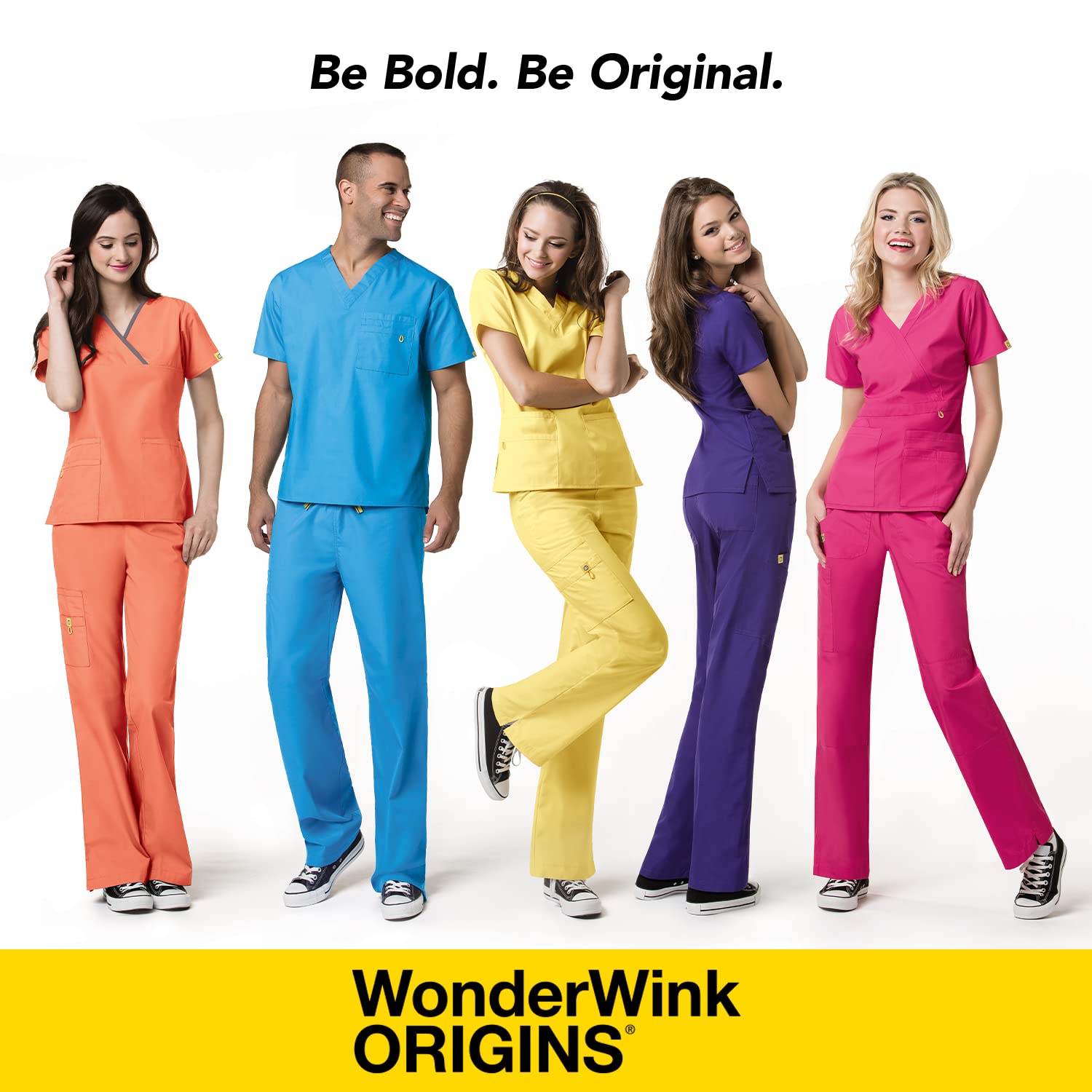 WonderWink Origins Women’s Bravo V-Neck Scrub Top - Navy, Small