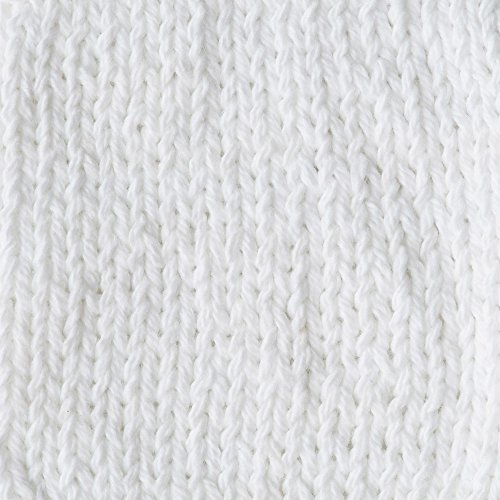 Lily 10201818001 Sugar 'N Cream Super Size Solid Yarn, 4oz, Gauge 4 Medium, 100% Cotton - White - Machine Wash & Dry Big Ball