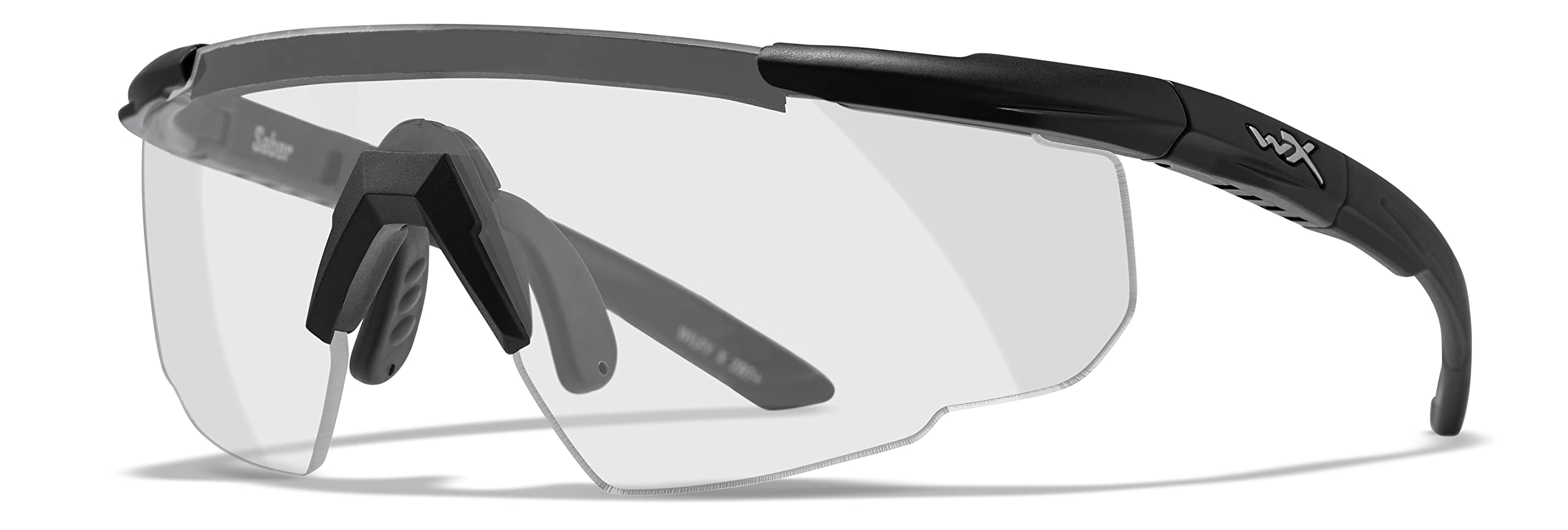 Wiley X Saber Advanced Shooting Glasses ANSI Z87.1+ Safety Sunglasses for Men UV and Eye Protection for Hunting and Shooting Matte Black Frames, Changeable Lenses, Ballistic Rated